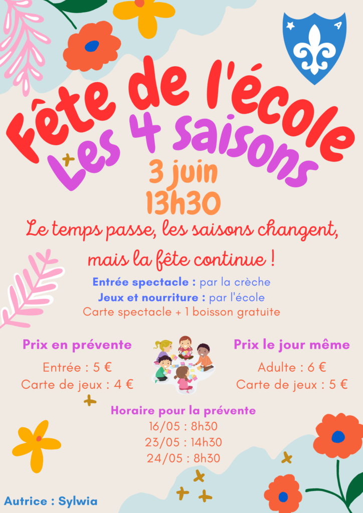 Affiche fête scolaire - Institut de l'Annonciation