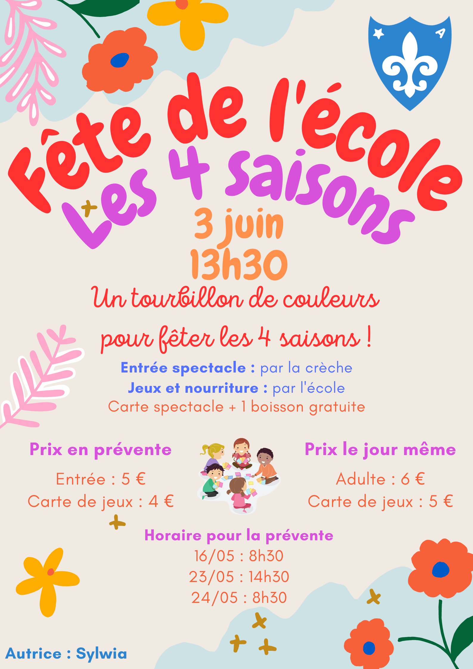 Affiche fête scolaire - Institut de l'Annonciation